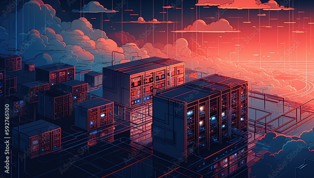 Data Center Server Room Datacenter Big Data Center Cloud Computing