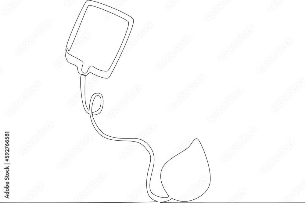 An illustration of donating blood. World blood donor day one-line ... An illustration of donating blood. World blood donor day one-line ...