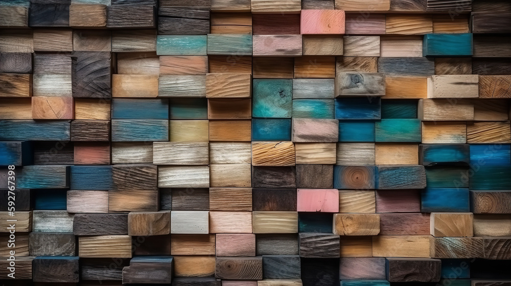Wood aged art architecture texture abstract block stack on the wall for ...