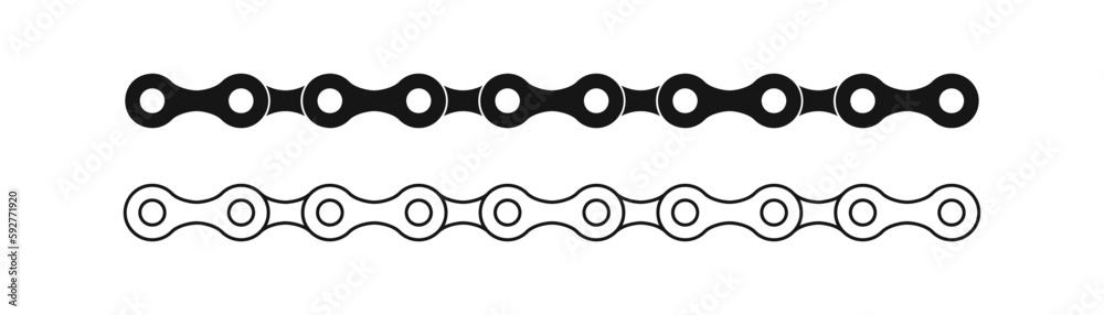 Bike chain icon. Bicycle link gear symbol. Motorcycle signs. Cycle ...