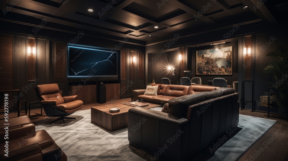 Experience Luxurious Home Entertainment: A Modern and Chic Cozy Theater ...