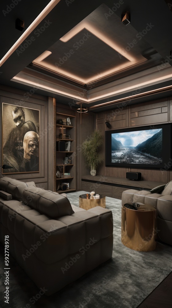 Immersive Home Cinema: Plush Leather Seating, Oversized Screen ...