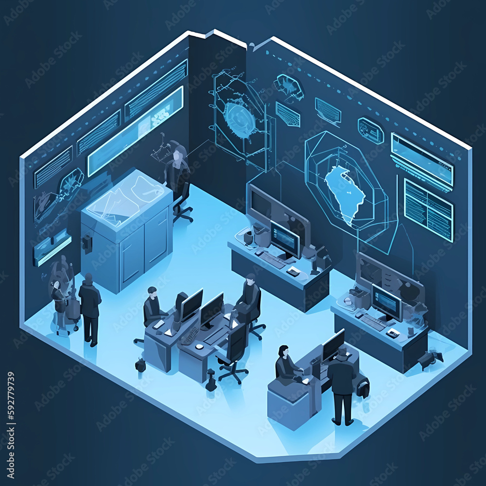 secure data center, with guards, biometric scanners, and other security ...