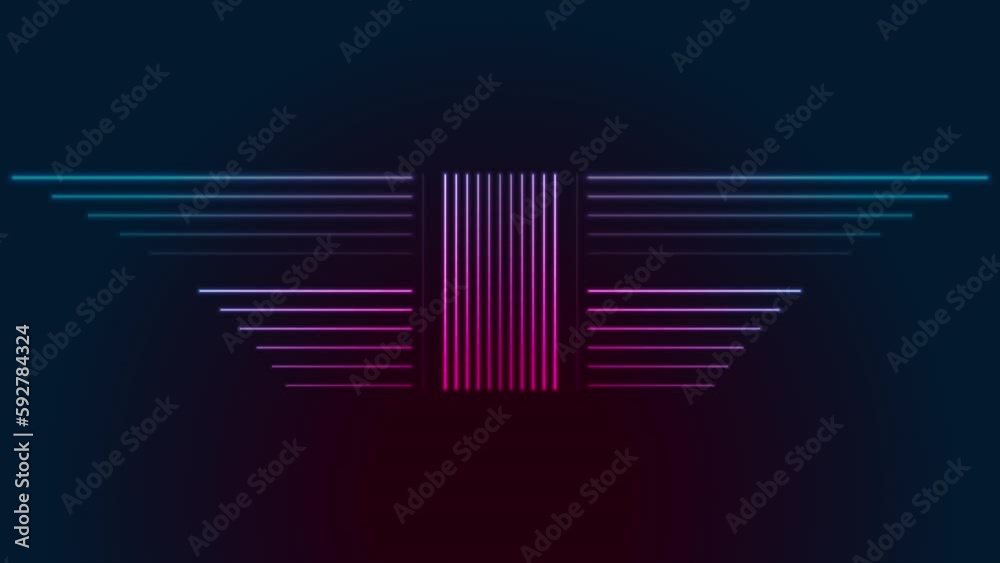 Blue ultraviolet neon laser linear technology background. Seamless ...