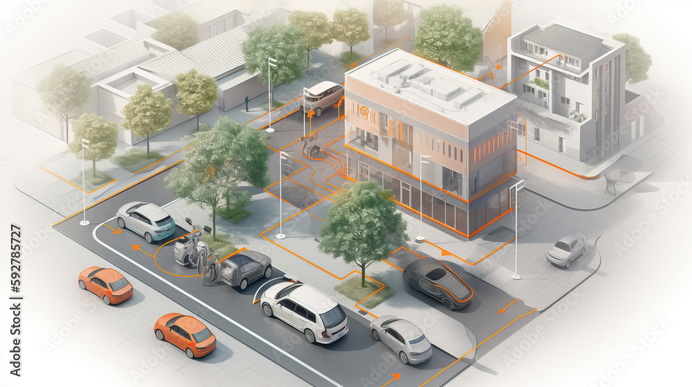 Powering a Sustainable Future with Electromobility, ai generated Stock Illustration | Adobe Stock