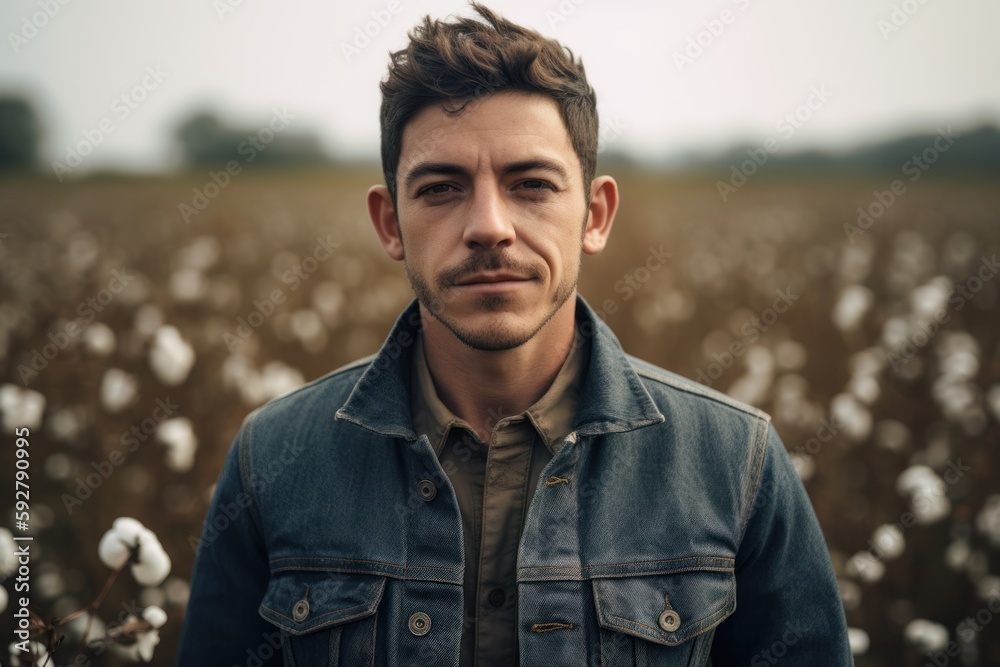 Medium shot portrait photography of a tender man in his 20s wearing a ...