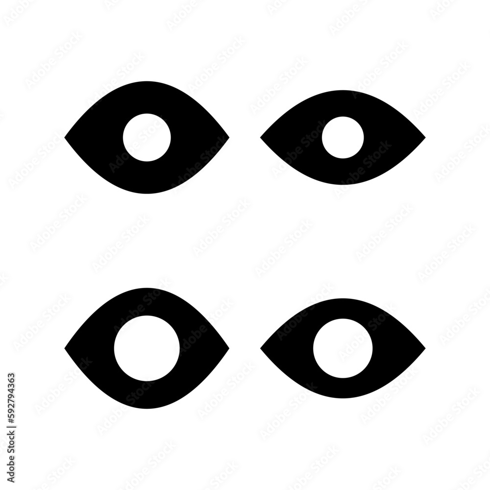 Eye icon vector illustration. Eye sign and symbol. Look and Vision icon ...