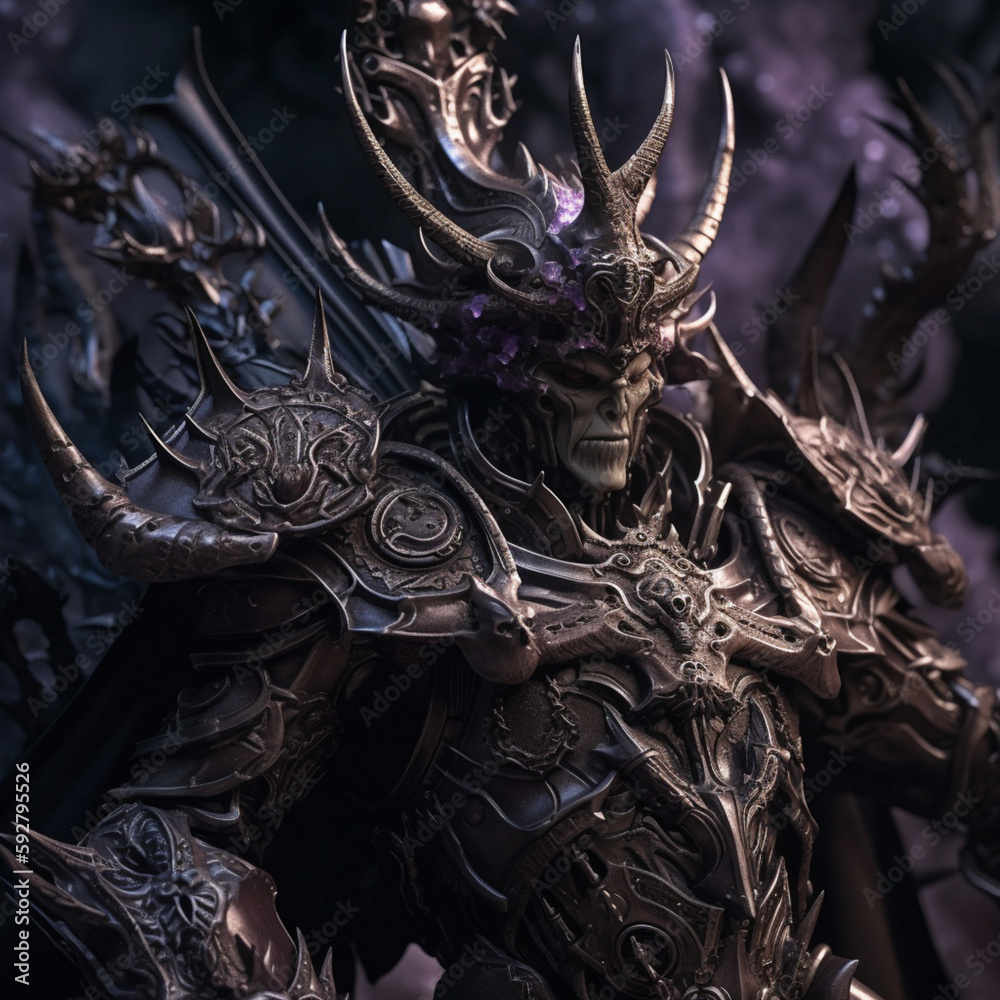 epic Slaanesh god dark hero Studio lighting, UHD, 16k, photo grain ...