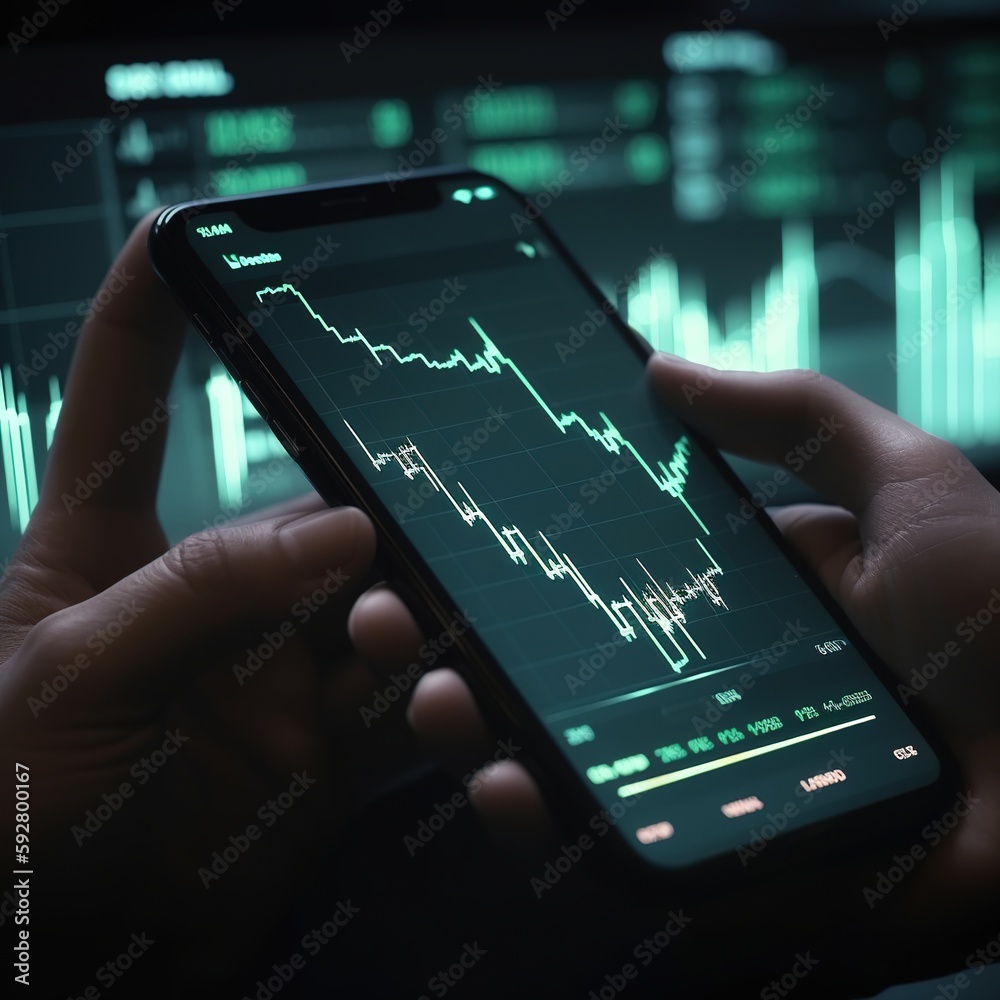 Stock market investments using smartphones to analyze trading data ...
