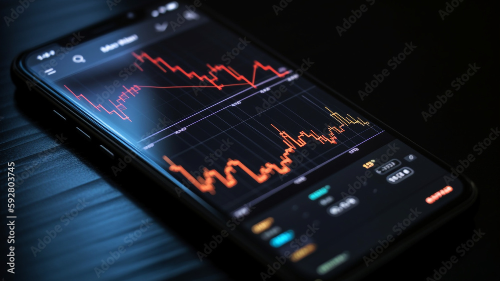 trading platform user interface generated with AI tools, business and ...