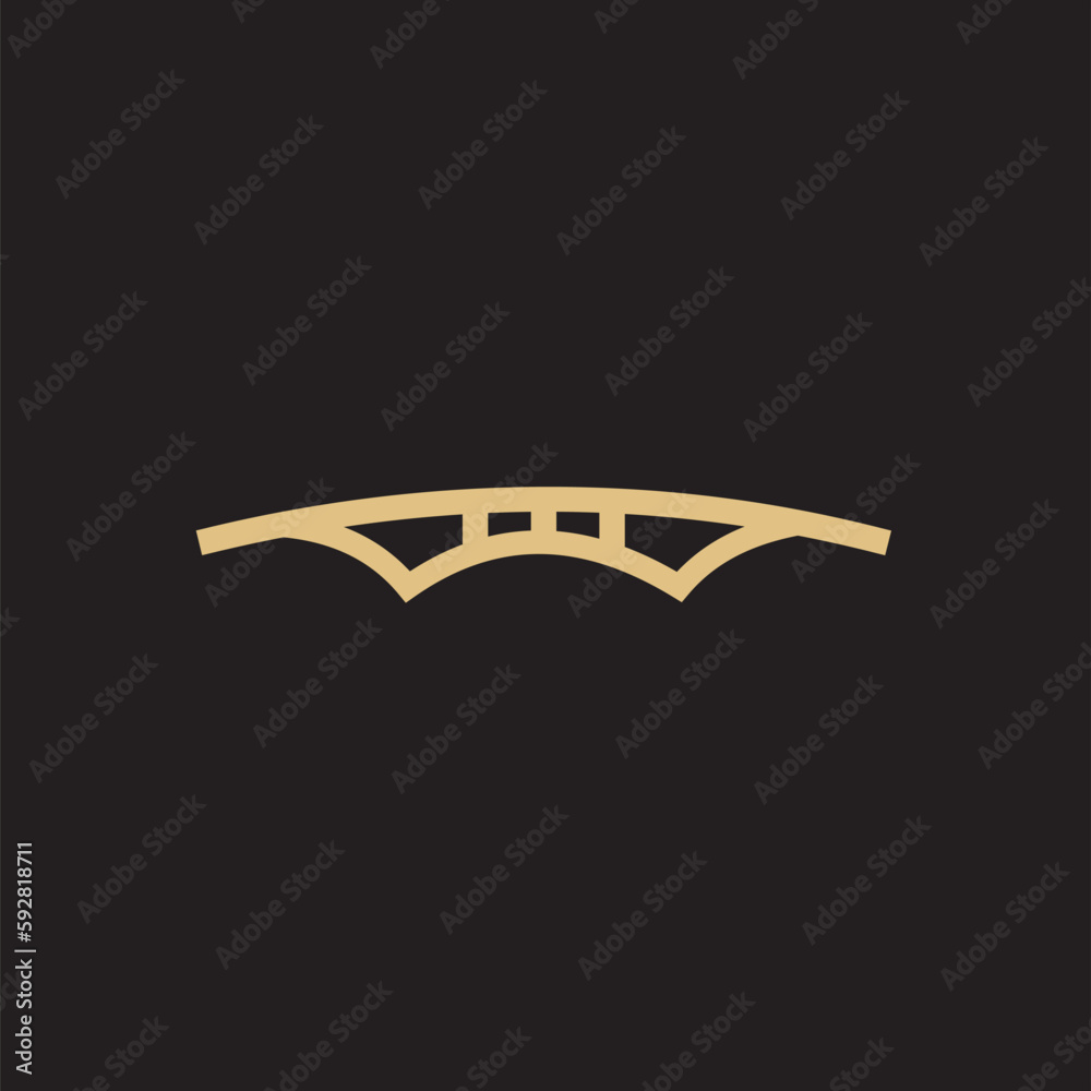 Bridge Lines Logo a minimal dan simple logo of bridge shape. Bridge ...