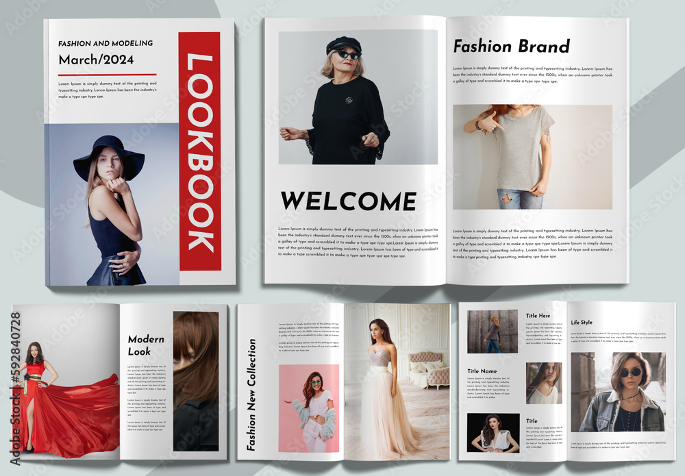 Modeling & Fashion Magazine Design Template Stock Template | Adobe Stock