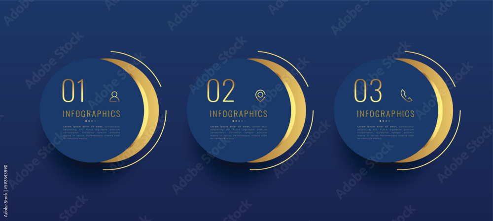 three step process sequence template for business marketing Stock ...