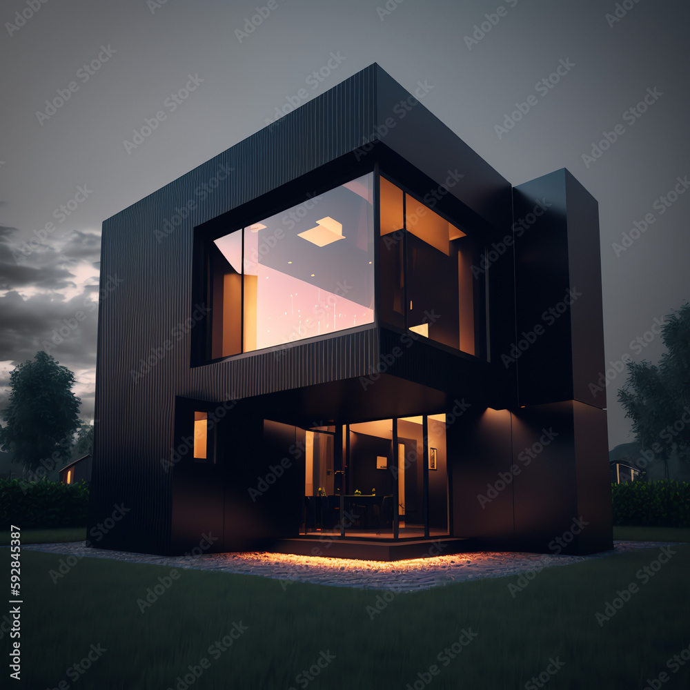 Embracing the Dark Side: A Contemporary Home Design with a Bold Black ...