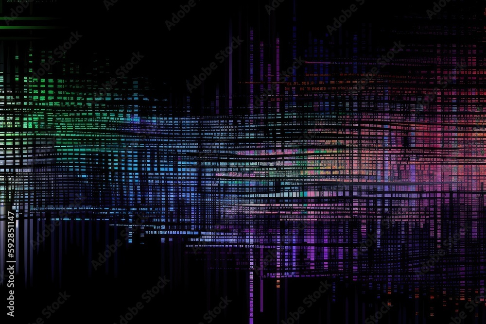 digital glitch, breaking down and revealing the raw data behind a ...