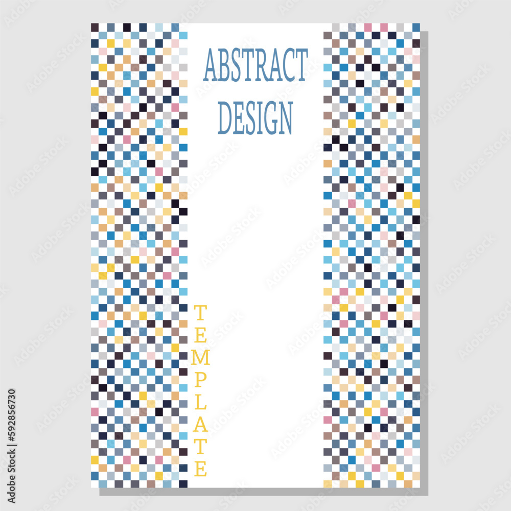 Color composition of geometric shapes. Template for creative ideas for ...