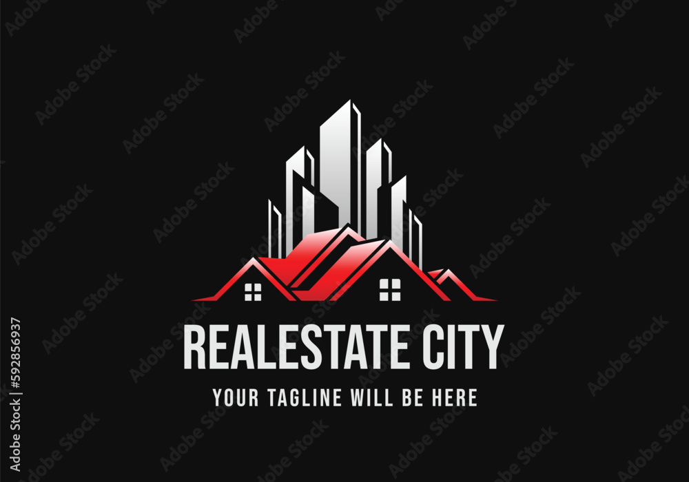 Real estate logo construction logo construction logo tower logo skyline ...