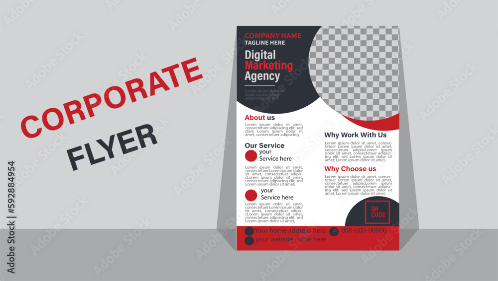 Corporate business 4a flyer template design for a digital marketing ...