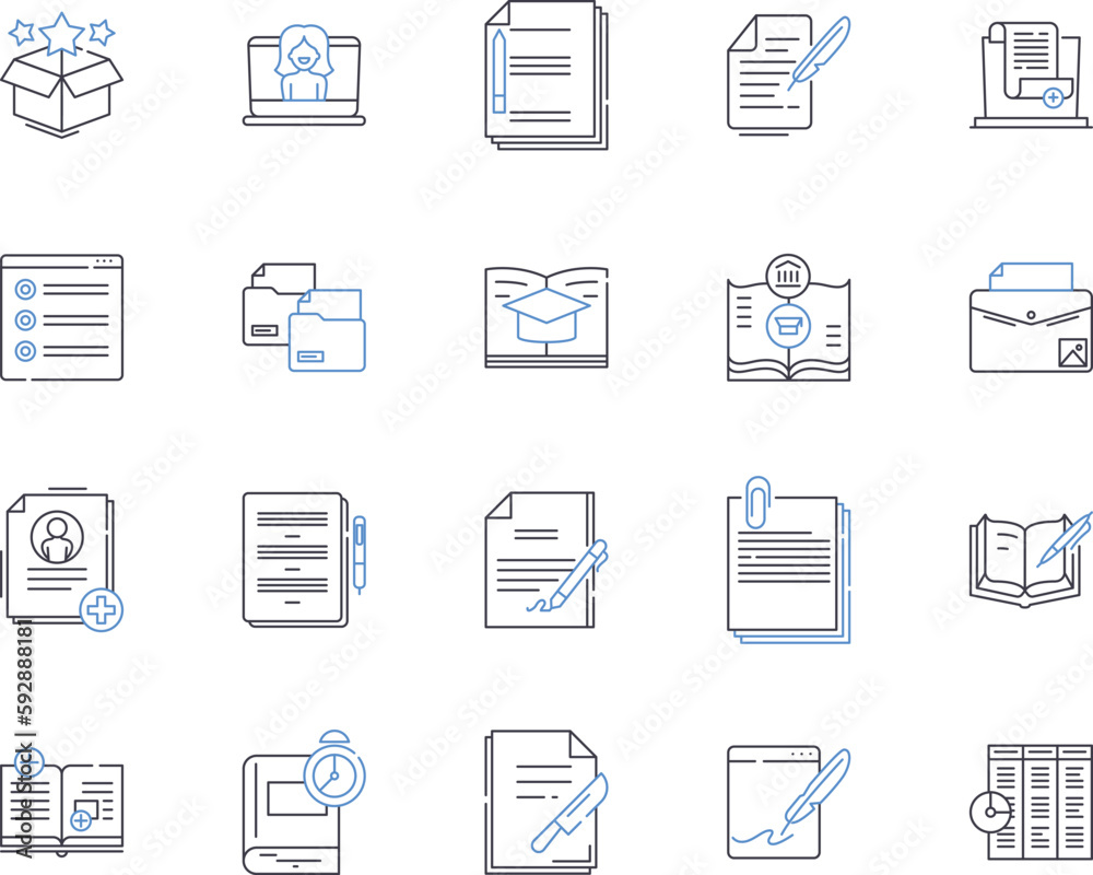 Study abroad and exchange programs outline icons collection. Exchange ...