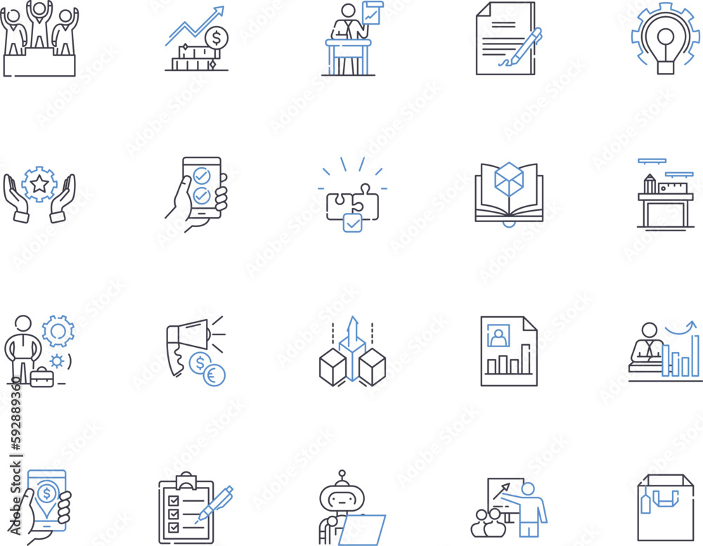 Project outline icons collection. Project, Planning, Task, Management ...