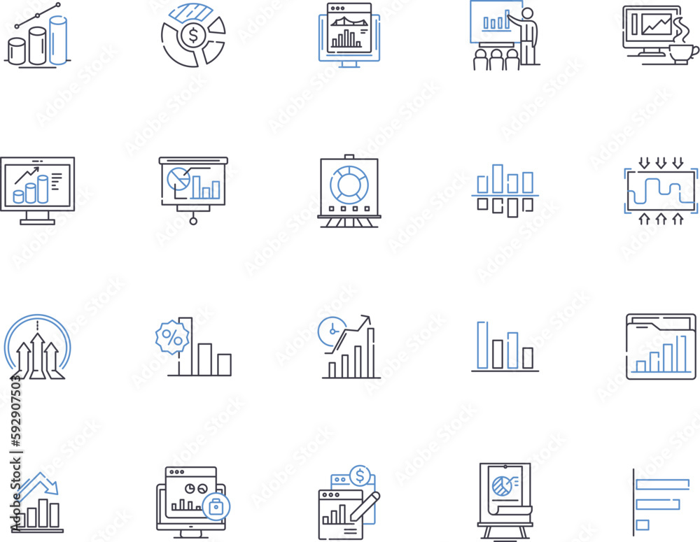 Charts and diagrams outline icons collection. Charts, Diagrams, Graphs ...