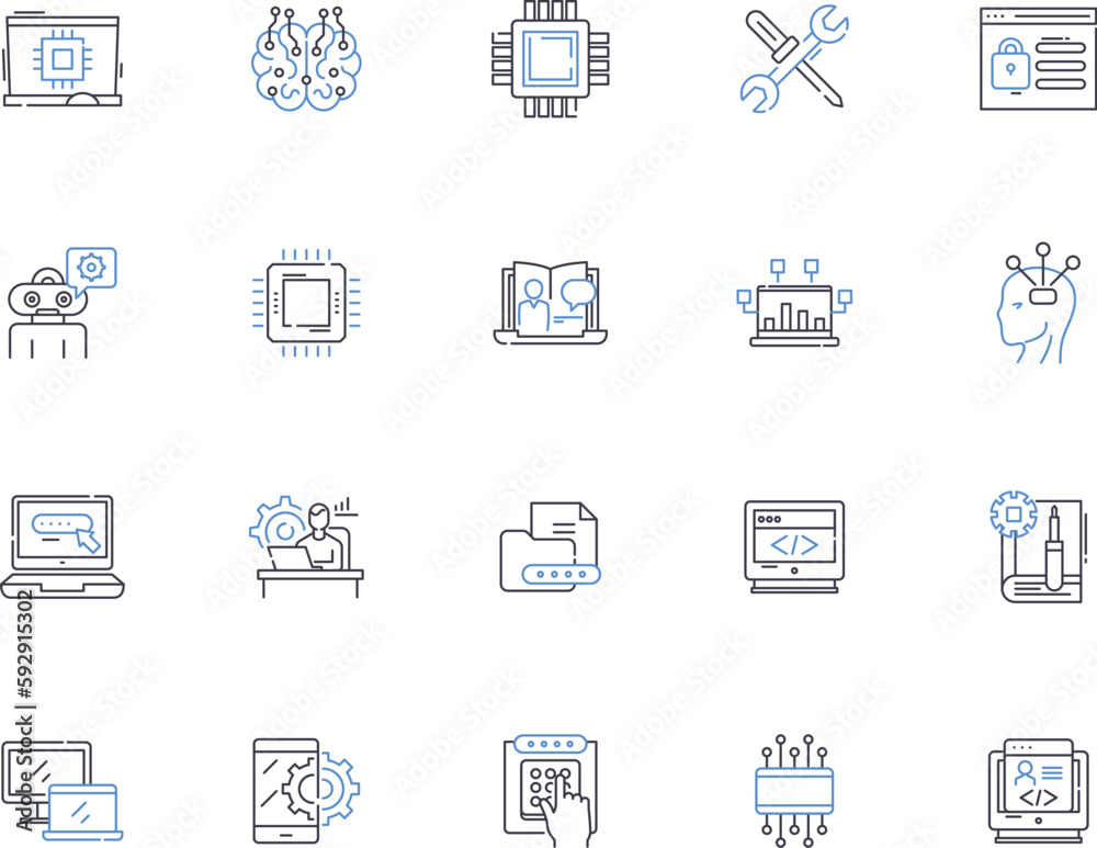 Programm Outline Icons Collection Program Programm Programming Plans Scripts Algorithms
