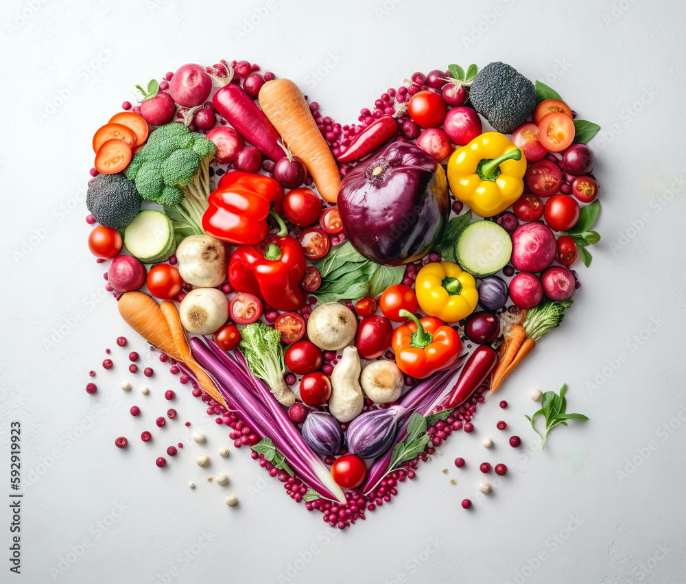 The healthy food selection includes many fresh ingredients to promote a ...