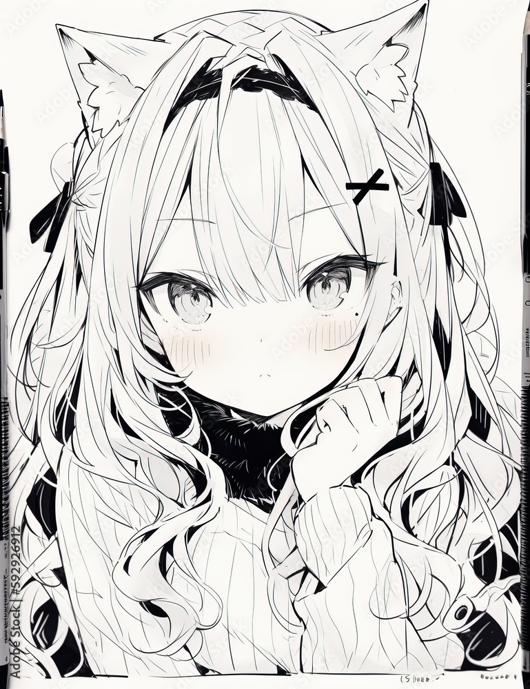 Japanese traditional cartoon character illustration, coloring image ...