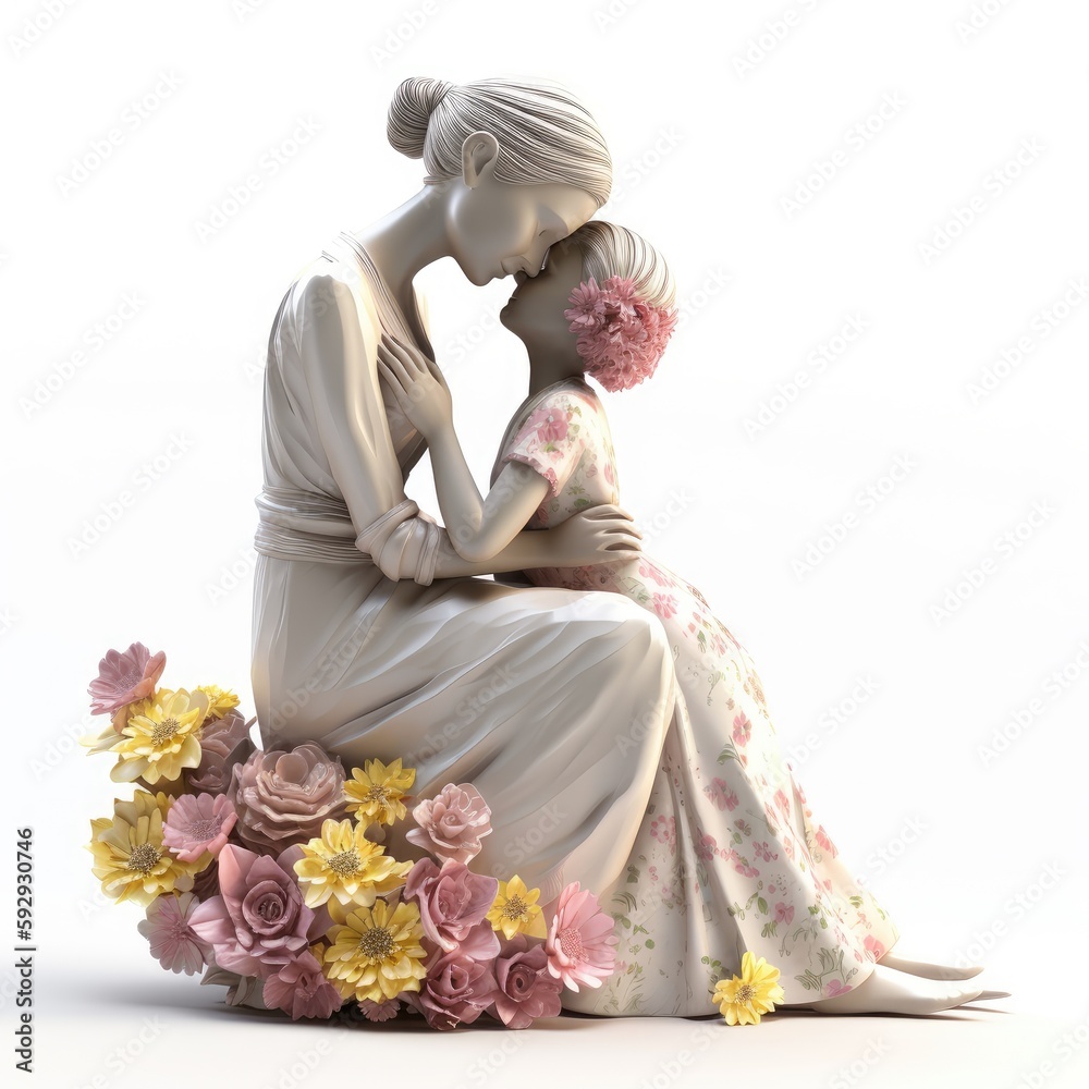 Sculpture defining the motherly love, it shows the eternal love between ...