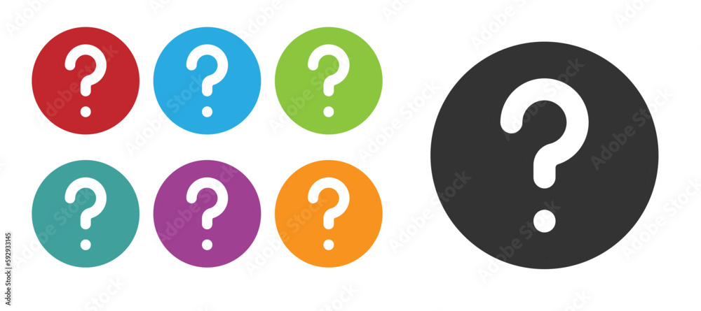 Black Unknown search icon isolated on white background. Magnifying ...