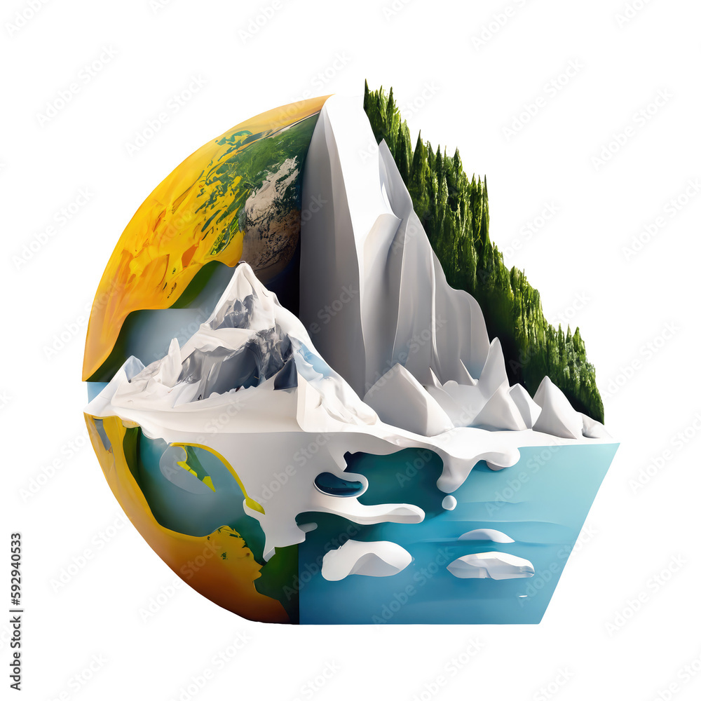 Climate change concerns, 3d icon Global warming, cute Graphic ...