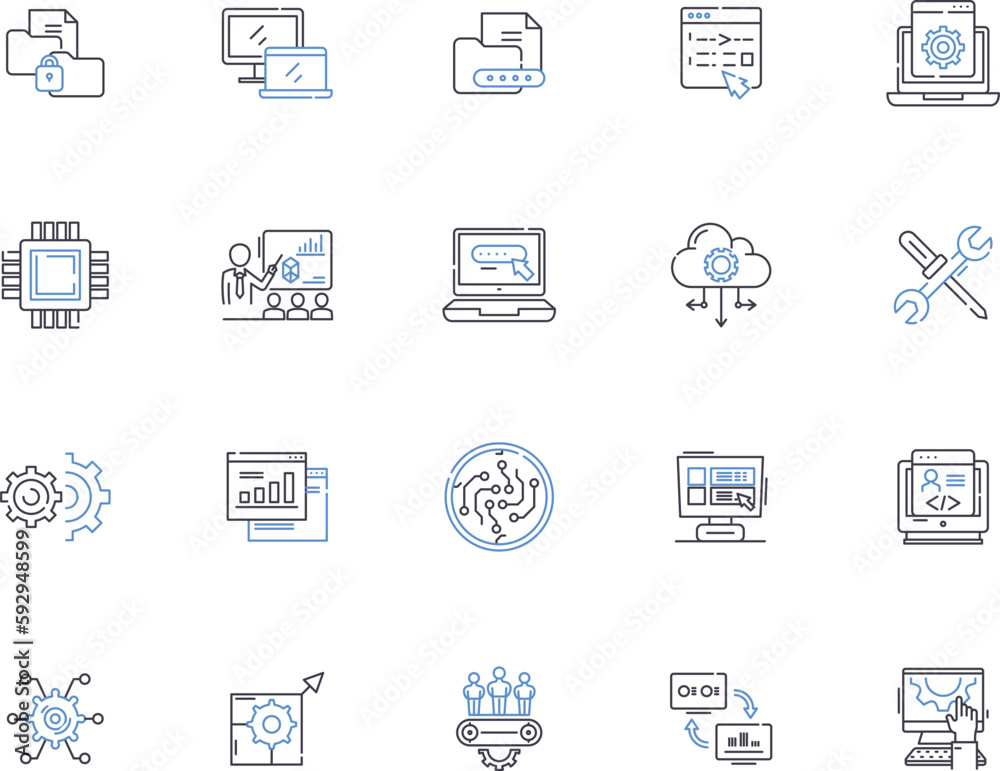 Programming Coding Outline Icons Collection Coding Programming Scripting Compiling