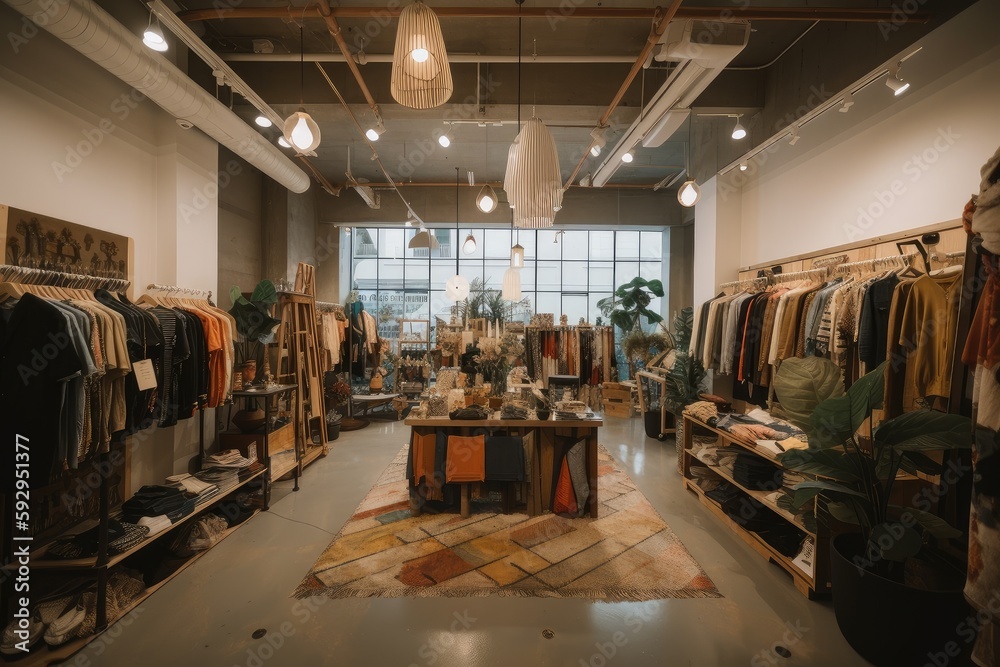 fast-fashion store, with overflowing racks of clothing made from ...