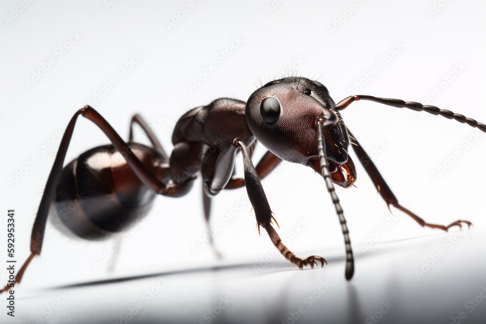 Ant full body image with white background ultra realistic. Generative ...