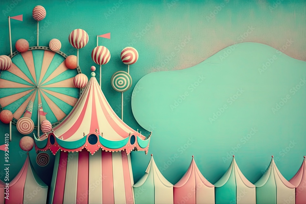 Circus Backdrop in the Fair Fun and Frolic Style - A Fun and Enjoyment ...