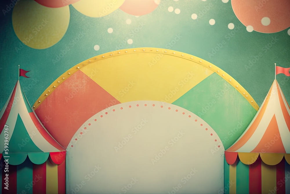 Circus Backdrop in the Fair Fun and Frolic Style - A Fun and Enjoyment ...
