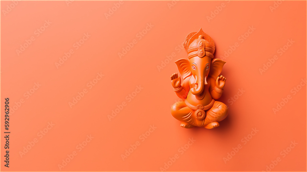 Generative AI. Lord Ganesha, the celebration of Ganesh. Stock ...