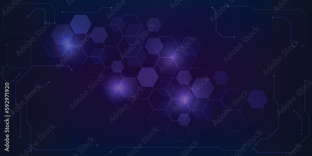 Vector illustrations of futuristic display for horizontal layout ...