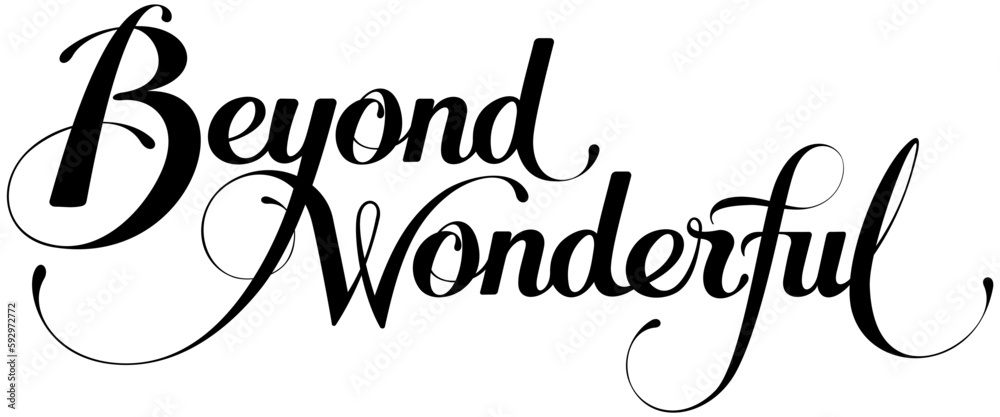 Poster Beyond wonderful - custom calligraphy text – Wall Art | UkPosters