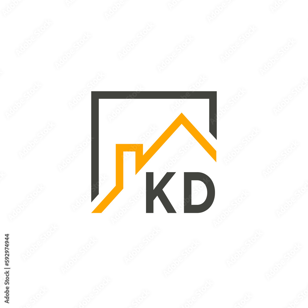 KD initials homes modern building company logo vector.eps Stock Vector ...