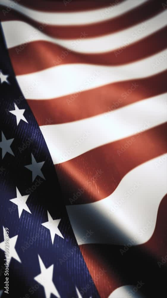 Vertical American Flag Wallpaper Background