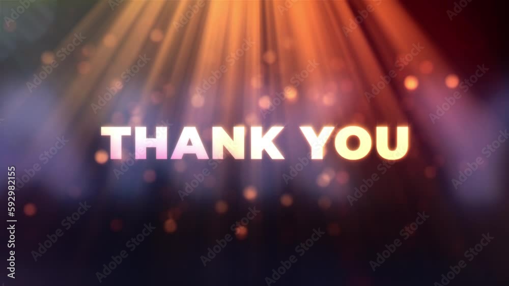 Thank you 4K 3D creative design beautiful cinematic title trailer ...