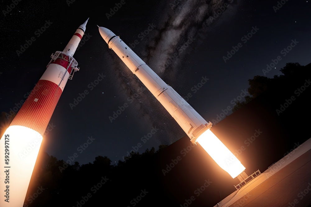 Ultra-realistic image of the Saturn V rocket taking off at night made ...