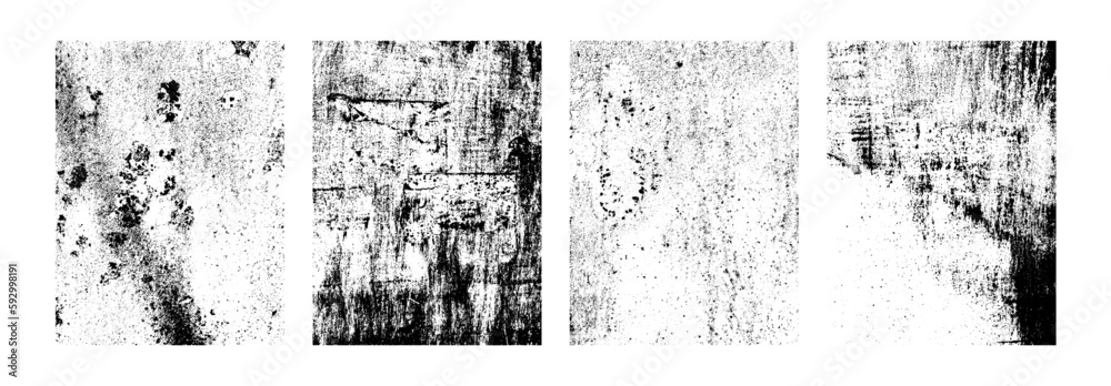 Full Vector Retro, Vintage Used Old Scratched Metal Texture. Urban ...