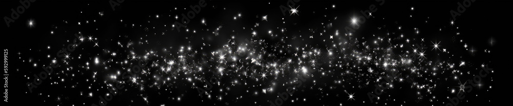 Stockillustratie Overlay moving magic on a black background. Gray ...