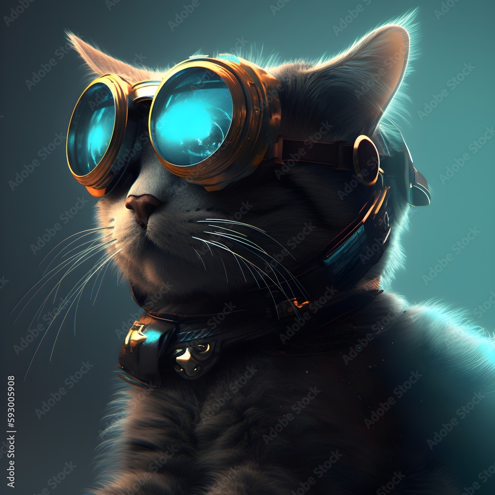 "Electric Whiskers: The Cyberpunk Chronicles of a Techno-Cat ...