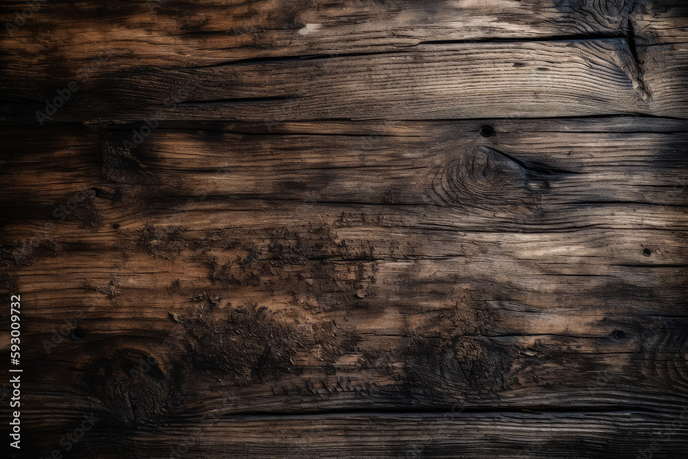 Foto de Old wood with a texture of black and dark brown. burned and ...