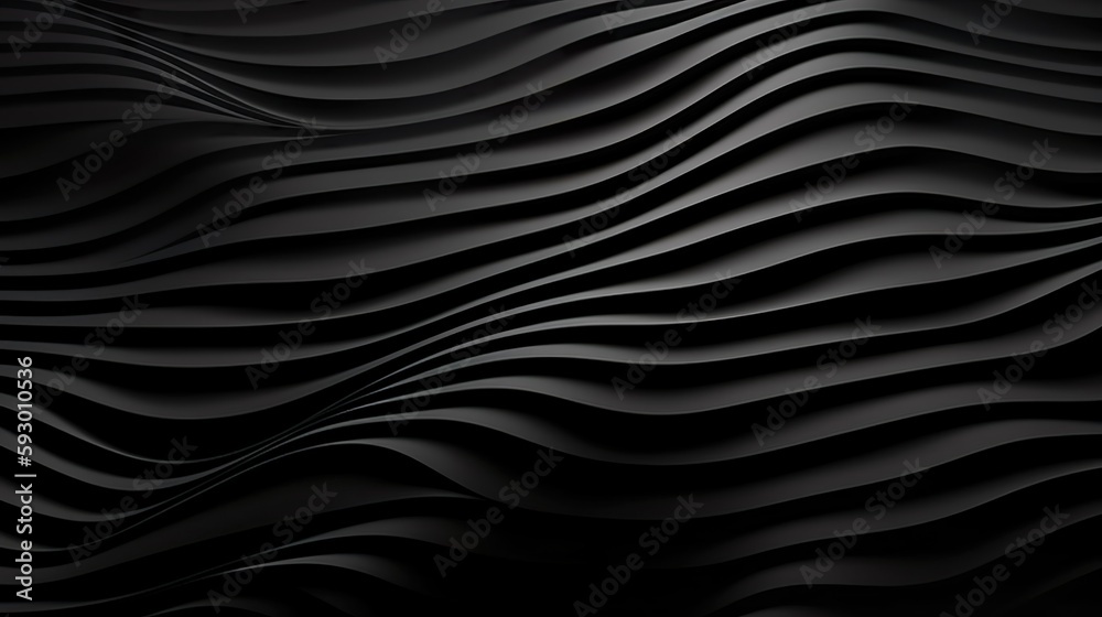 Beautiful dark abstract 3D texture background with wavy lines, matte ...