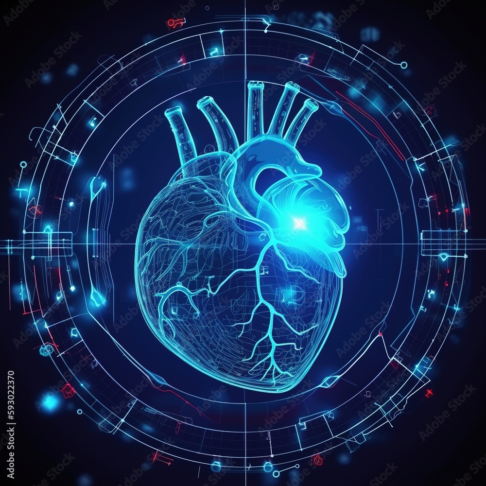 cardiology technology. Medical interface for monitoring the scanning ...