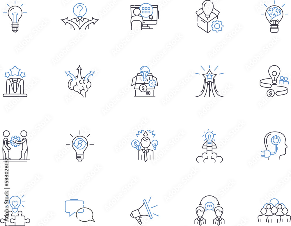 Solution outline icons collection. AnswerResolution, Answer, Remedy ...